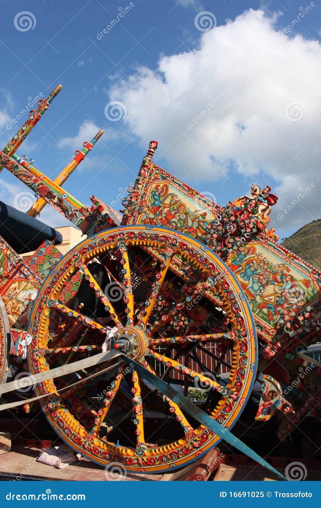 Sicilian cart stock image. Image of towing, puppets, cart - 16691025