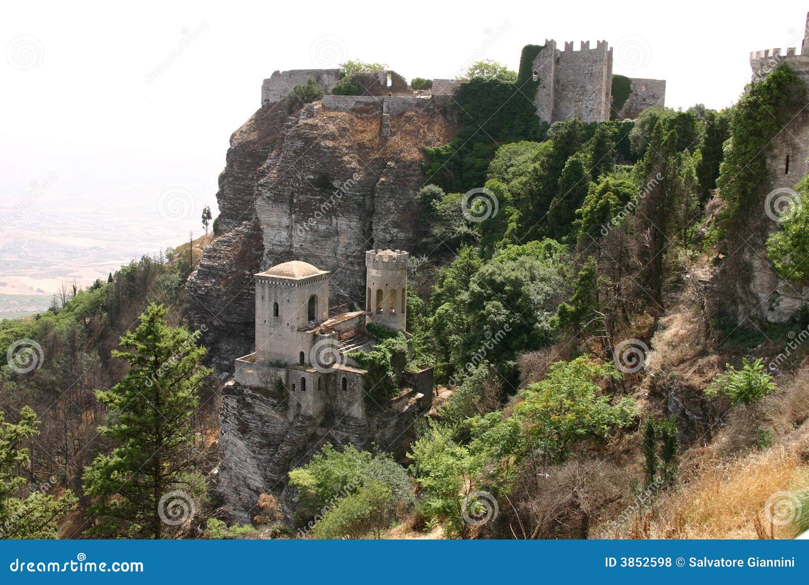 Sicilian castle at Erice stock photo. Image of countryside - 3852598