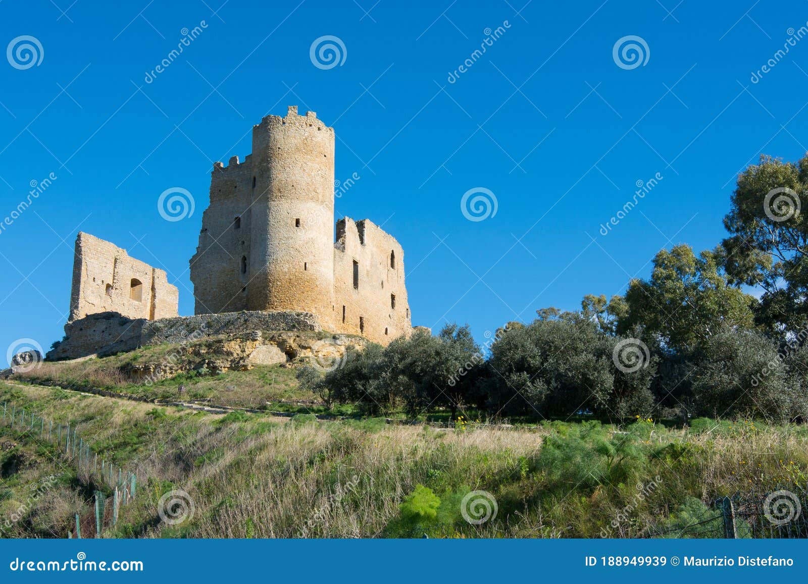 Sicilian Castles. Naro Medieval Castle Royalty-Free Stock Photography ...