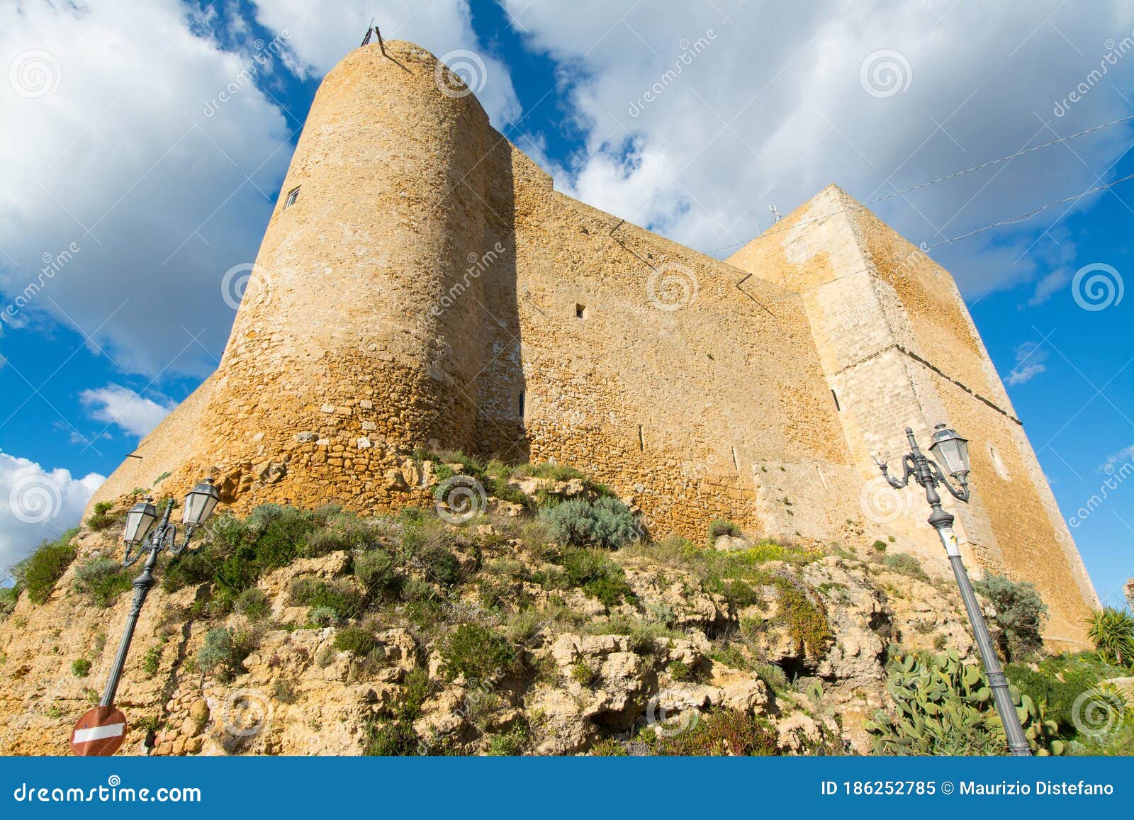 Sicilian Castles. Naro Medieval Castle Stock Image - Image of sicilian ...