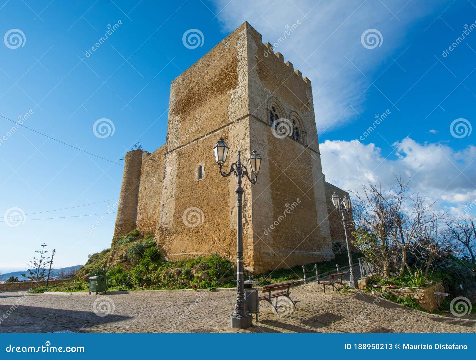 Sicilian Castles. Naro Medieval Castle Stock Image - Image of ...