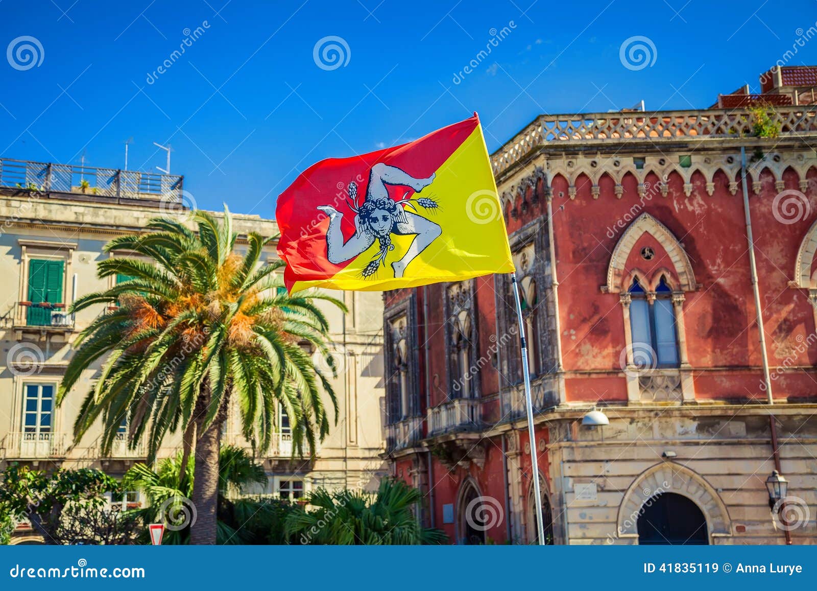 Sicilian flag stock image. Image of symbol, province - 41835119