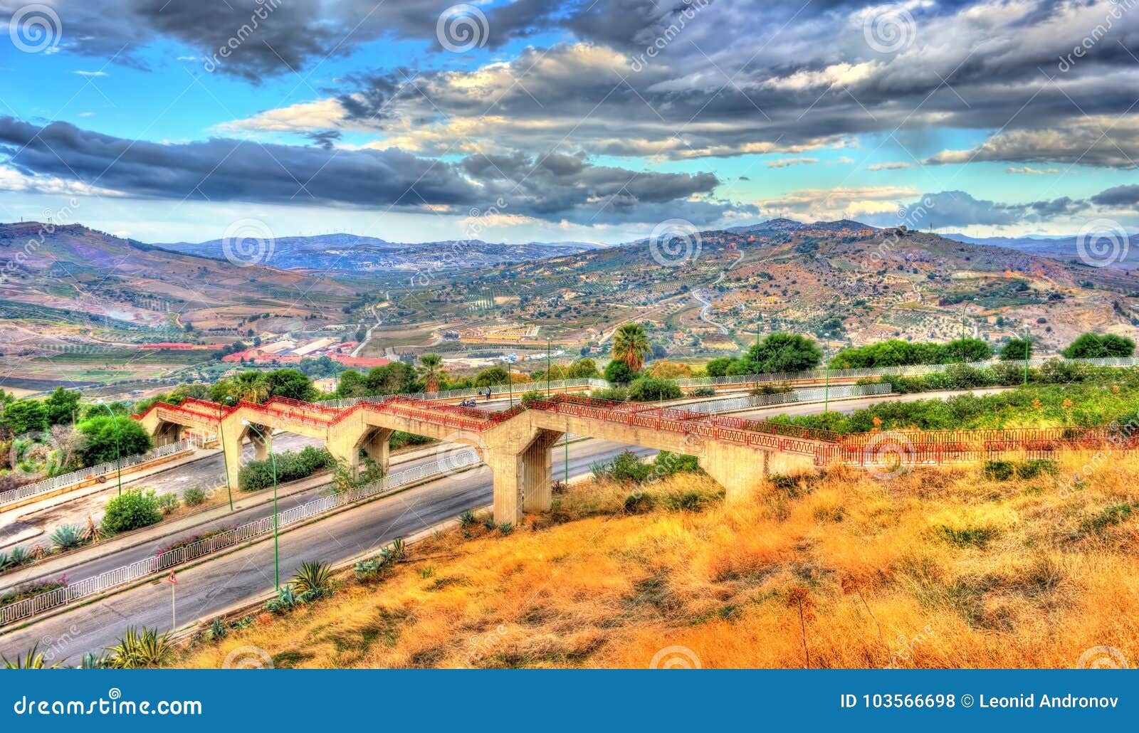 Sicilian Landscape at Agrigento, Italy Stock Photo - Image of culture ...