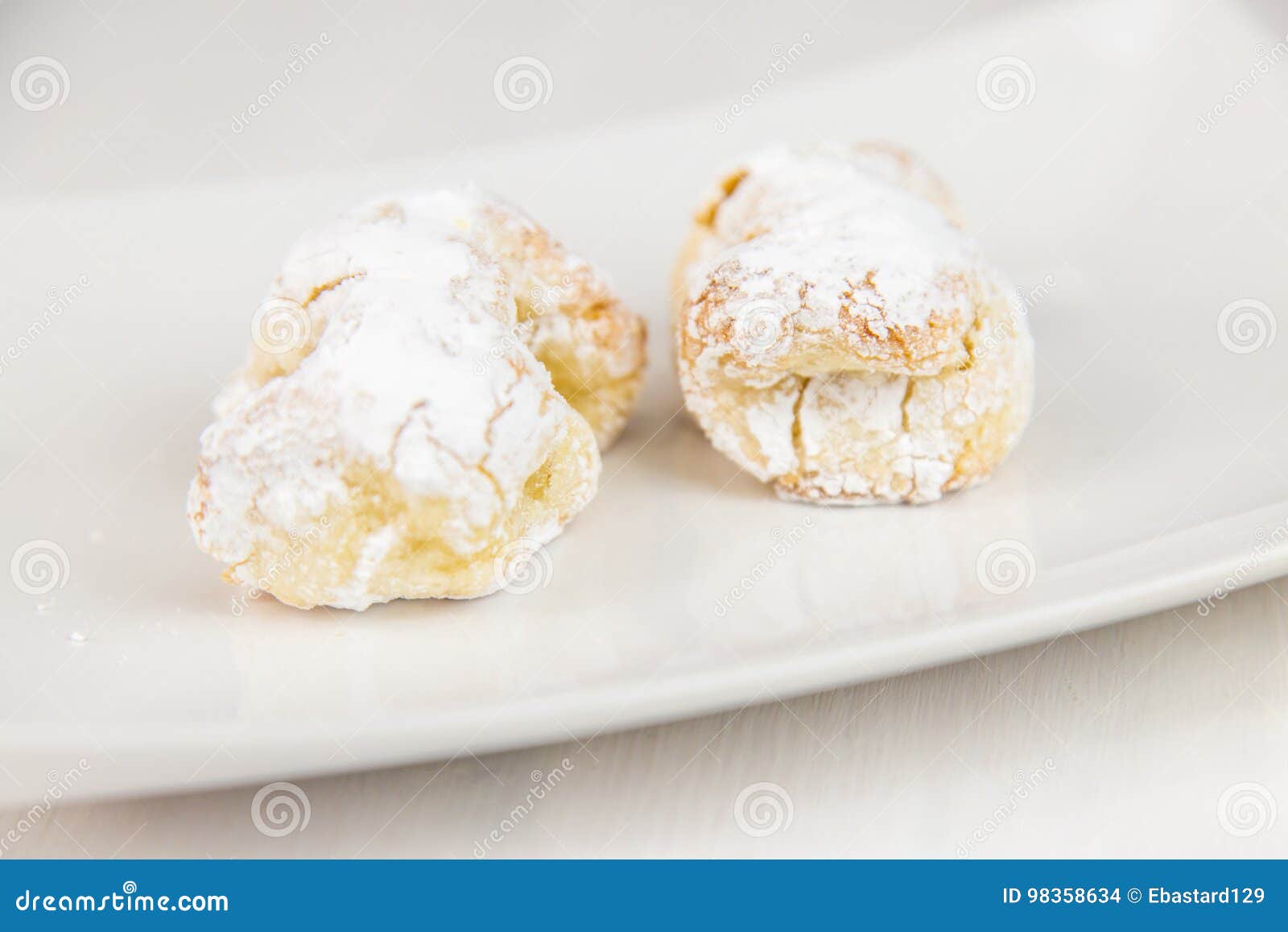 Sicilian Pastry on White Rectangular Dish Stock Photo - Image of ...