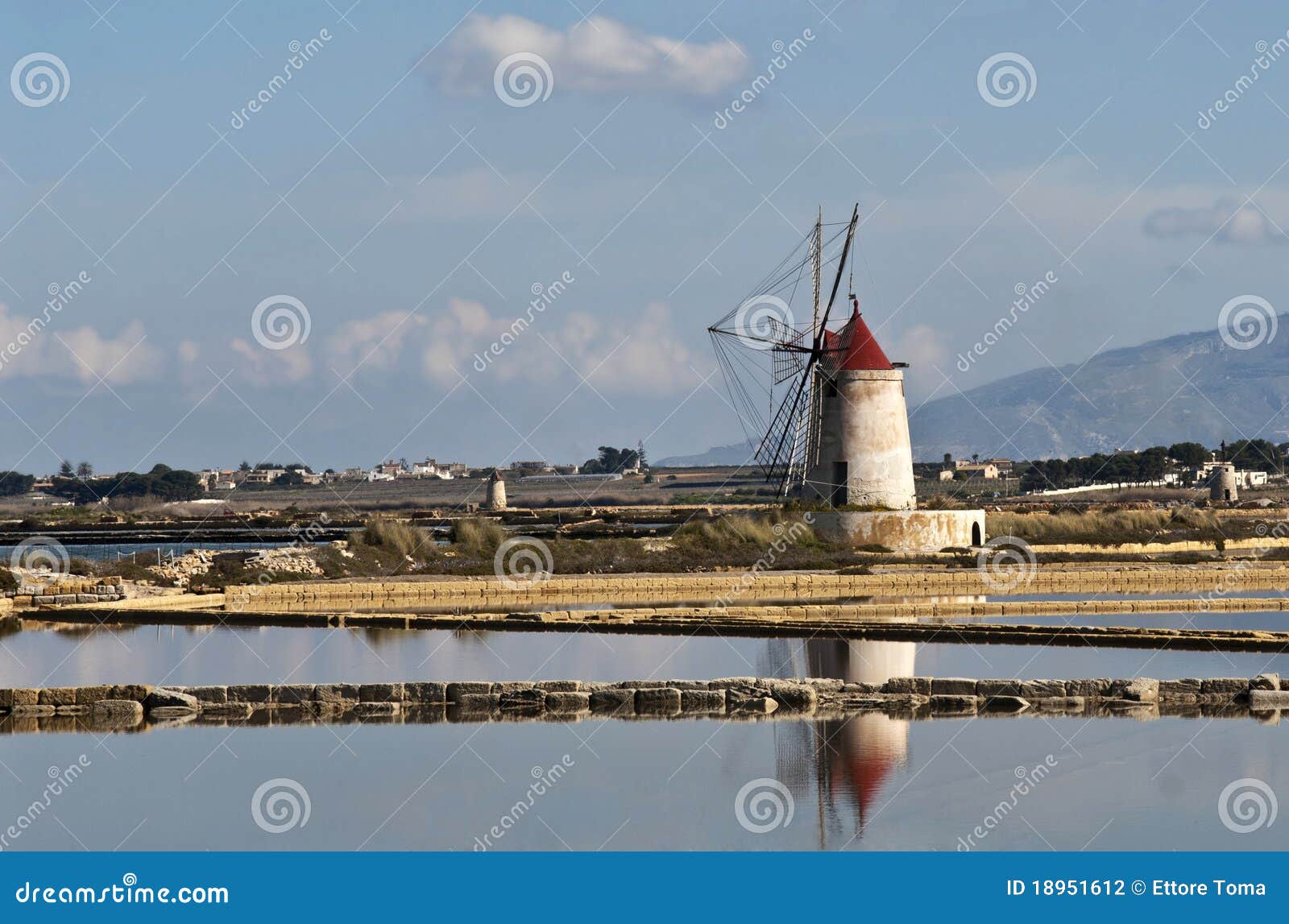 Sicilian windmill stock photo. Image of wind, windmill - 18951612