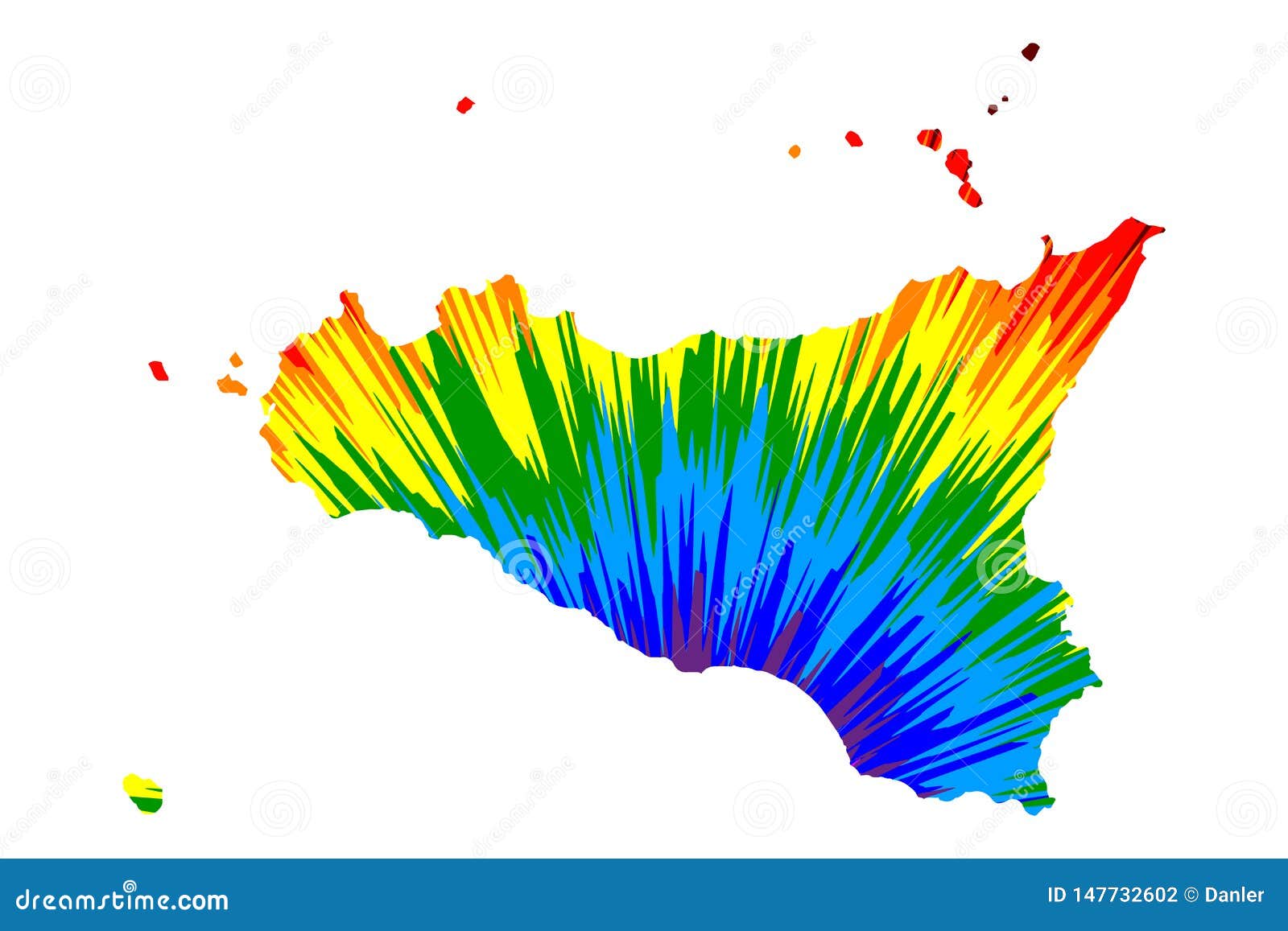 Sicily State Map Vector Silhouette | CartoonDealer.com #111720333
