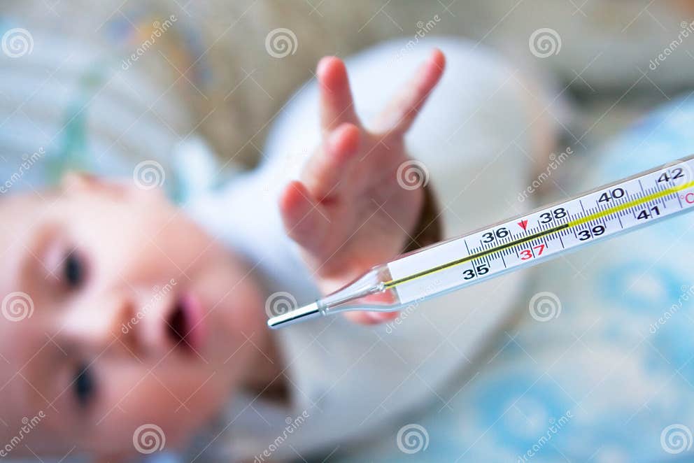 Sick baby stock image. Image of childhood, healthy, heat - 20025115