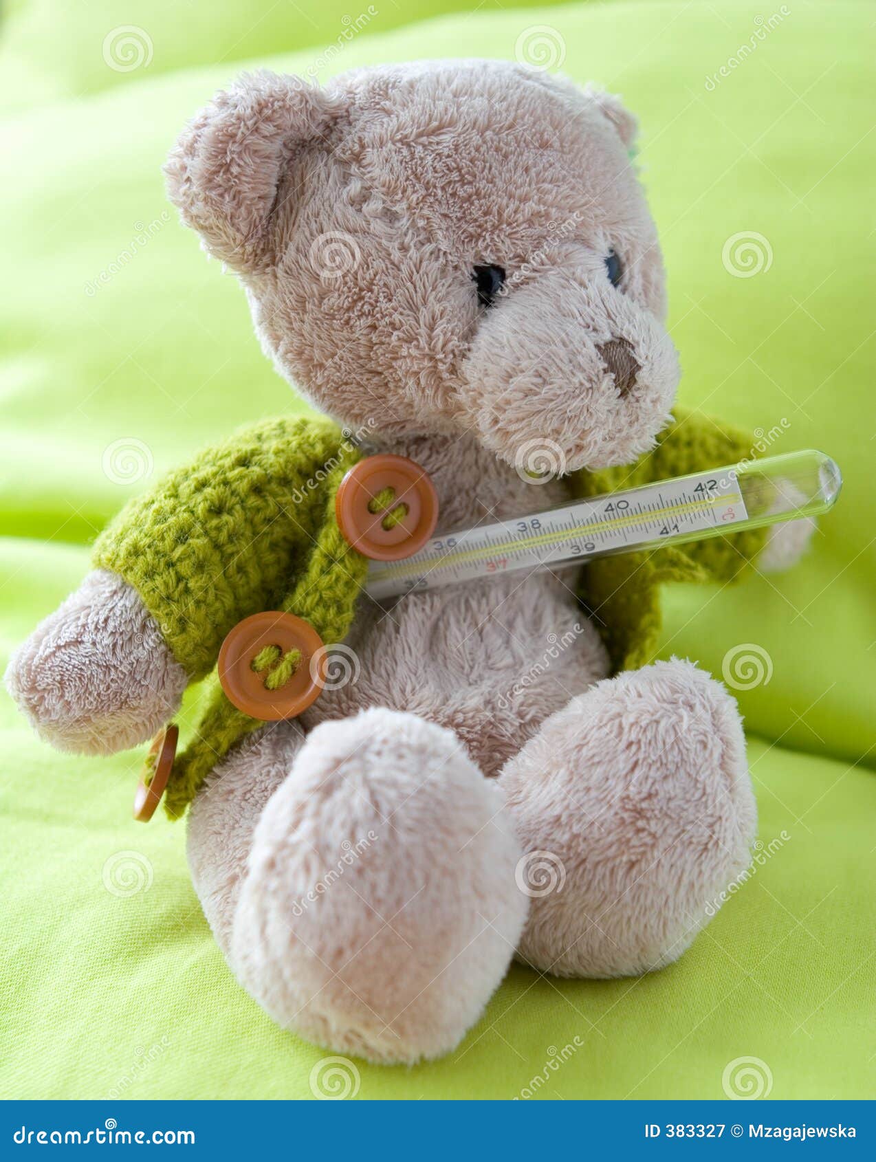 A sick bear stock image. Image of illness, fever, hand - 383327
