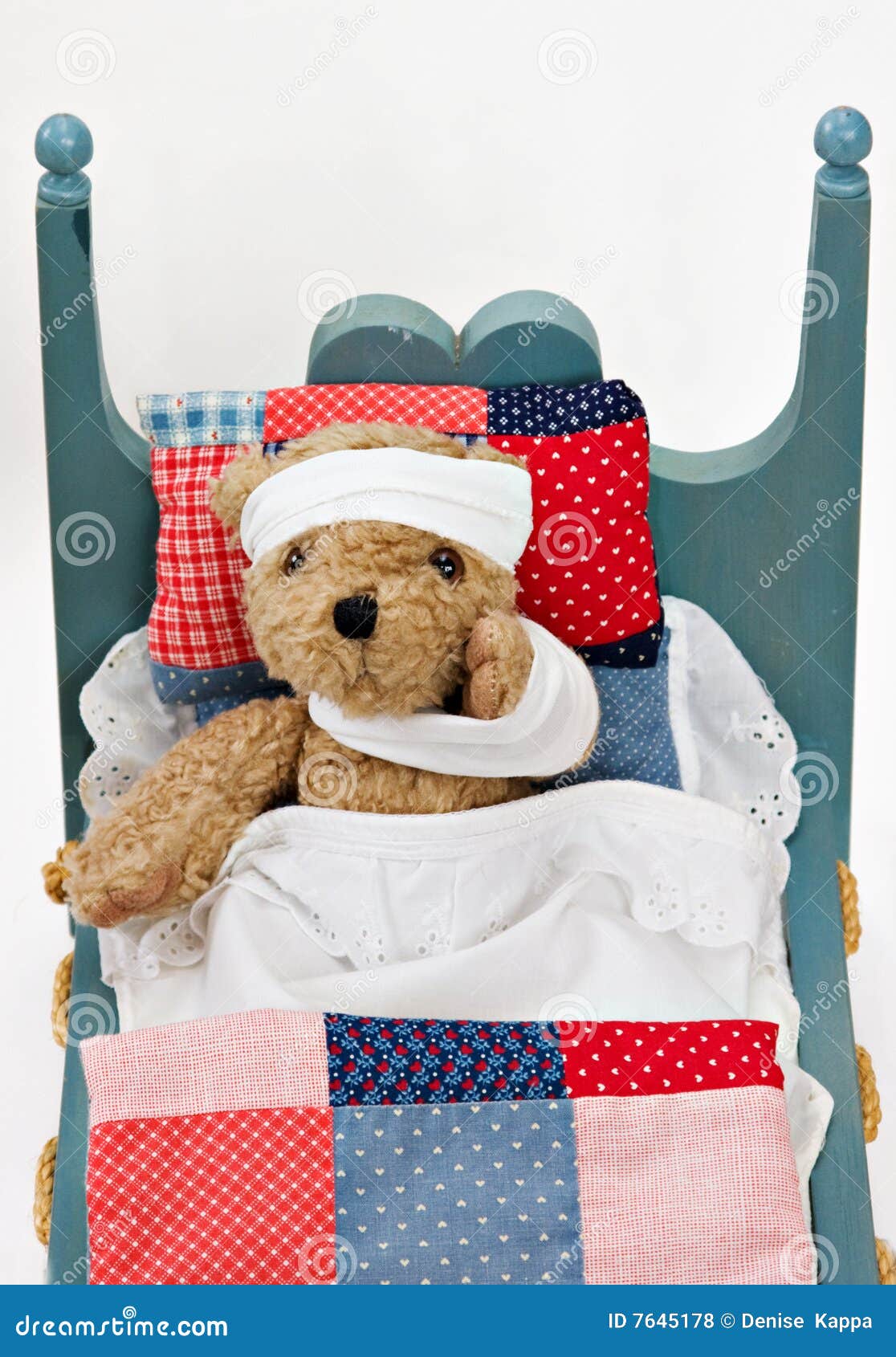 Sick Bear in Bed stock photo. Image of injury, illness - 7645178