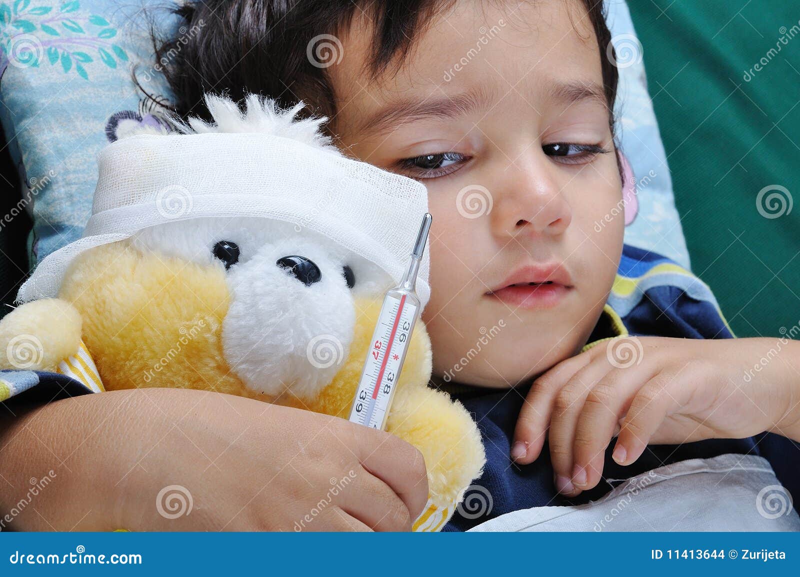 Sick boy stock photo. Image of influenza, examine, sick - 11413644