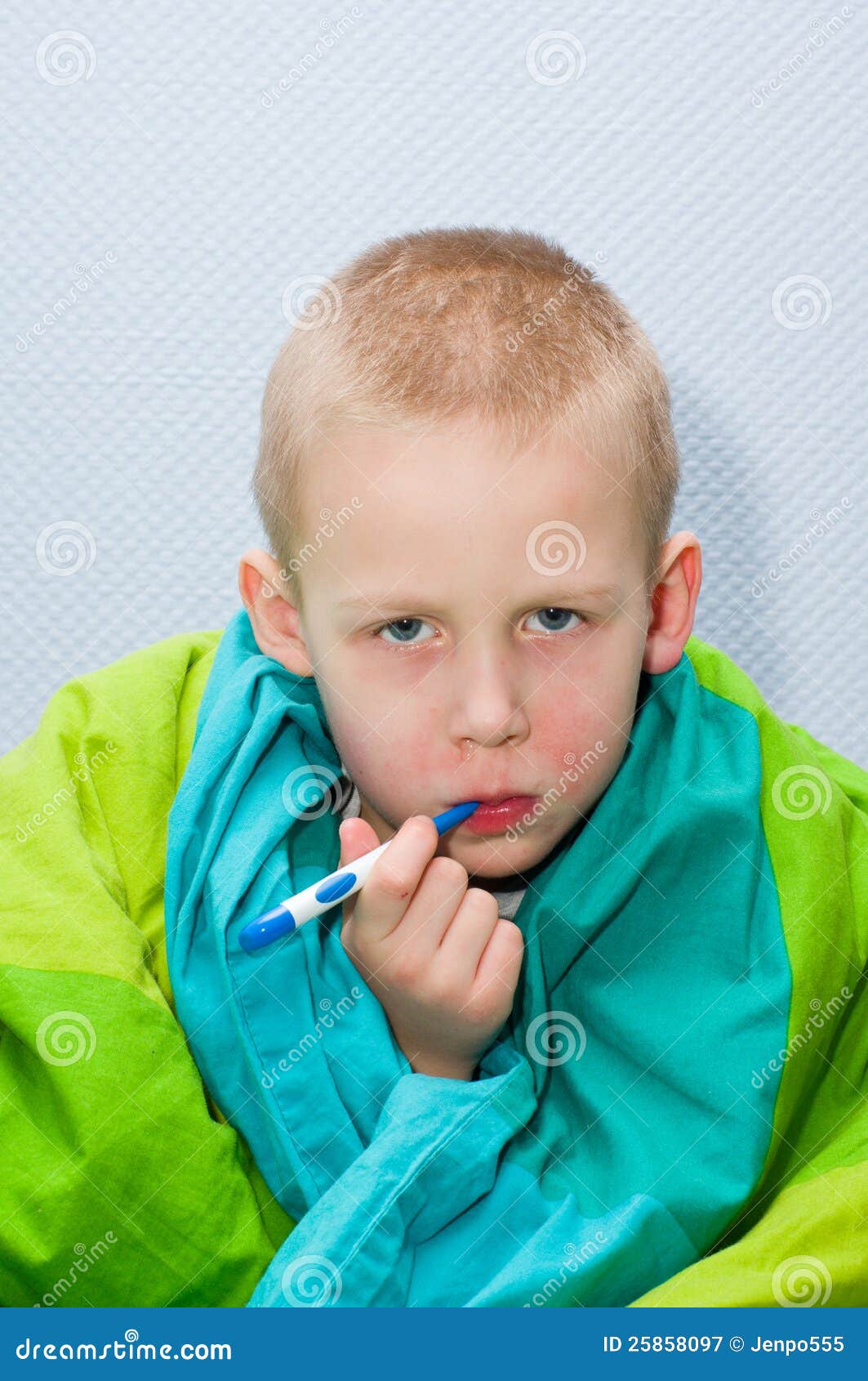 Sick boy stock image. Image of home, rhinitis, child - 25858097