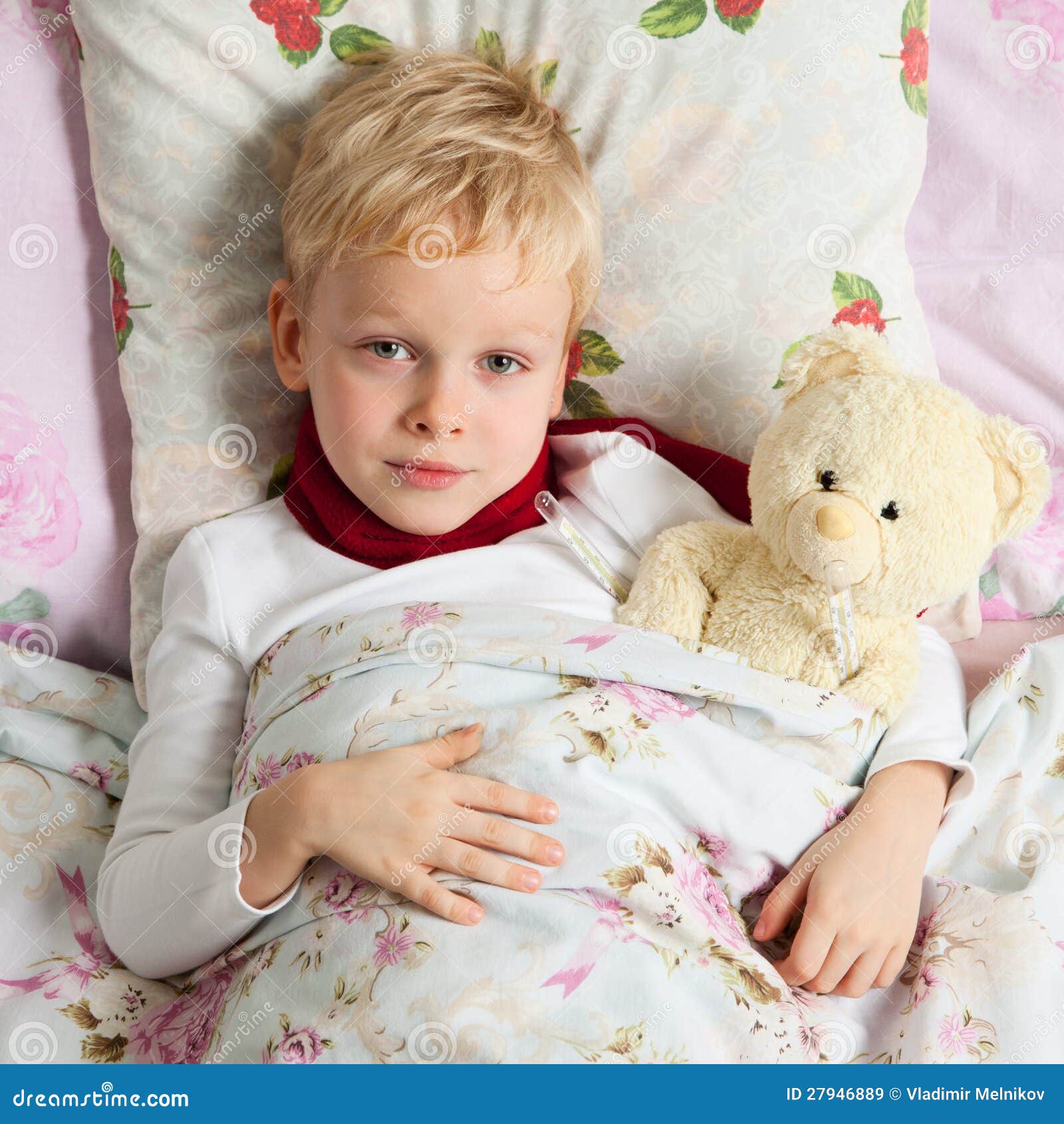 Sick boy is in bed stock image. Image of health, sickness - 27946889