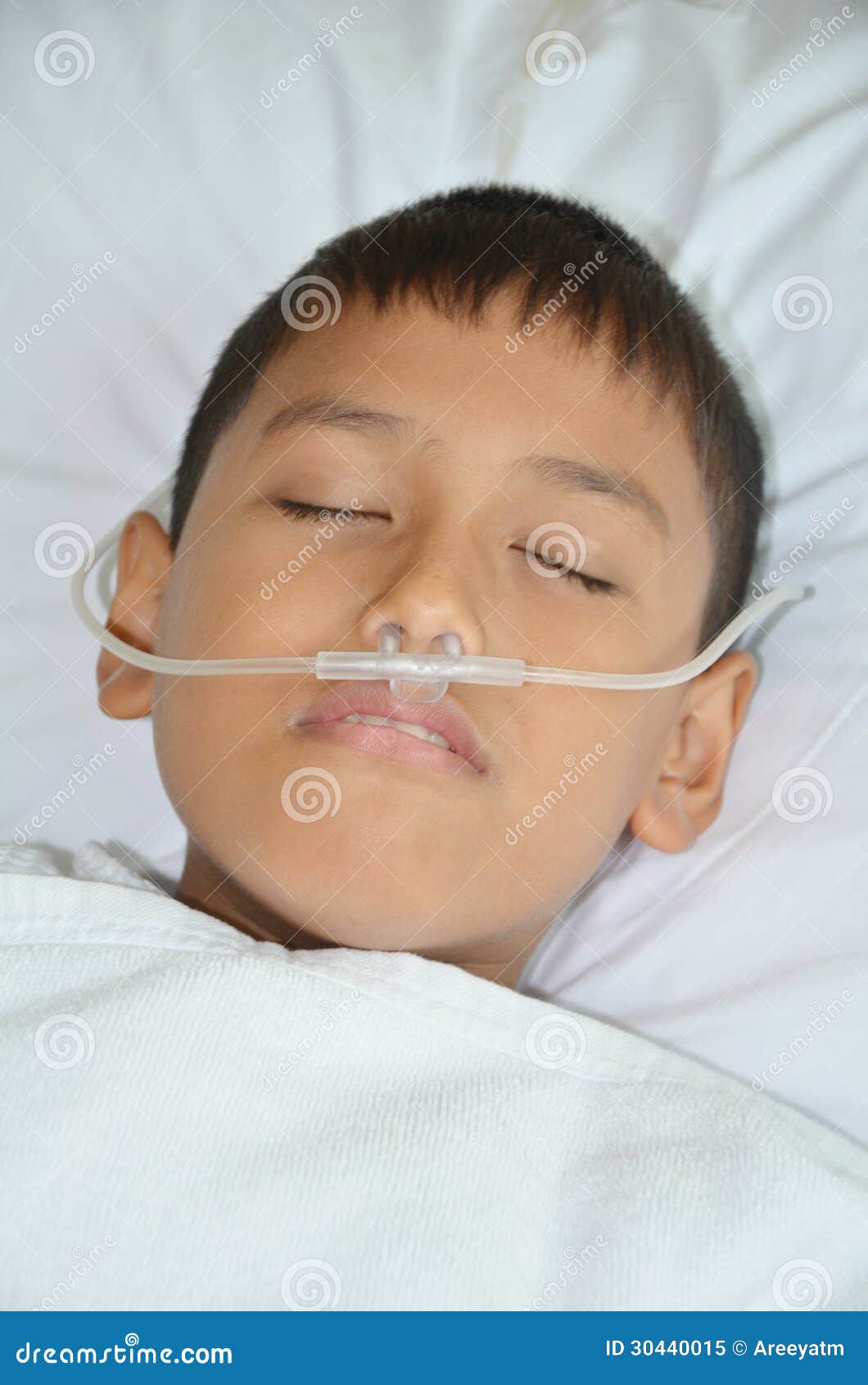 Sick Boy on bed. stock image. Image of care, sick, blanket - 30440015