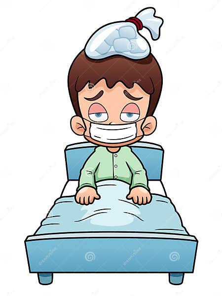 Sick boy cartoon stock vector. Illustration of sickness - 29081164