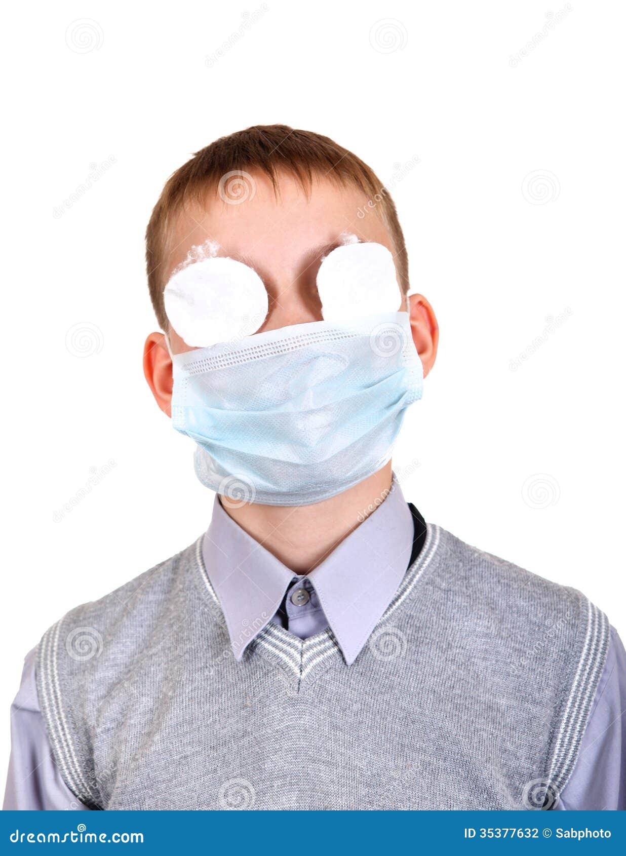 Sick Boy stock photo. Image of mask, closeup, chill, handsome - 35377632