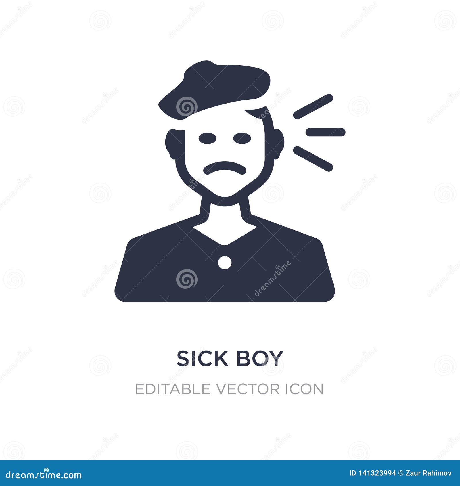Sick Boy Icon on White Background. Simple Element Illustration from ...