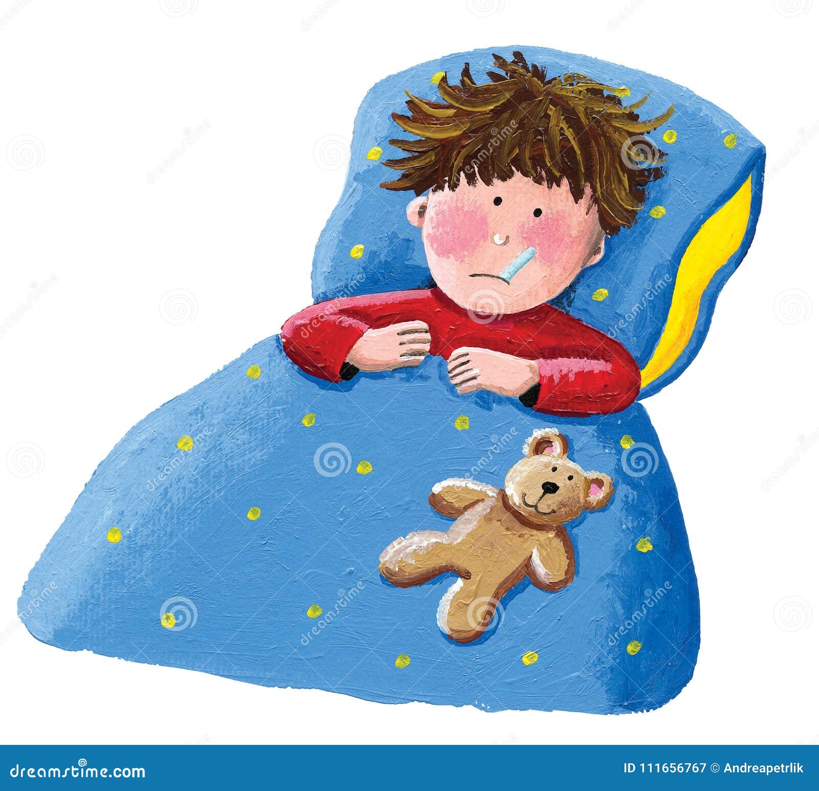 Sick Man Lying In A Hospital Bed Cartoon Vector | CartoonDealer.com ...