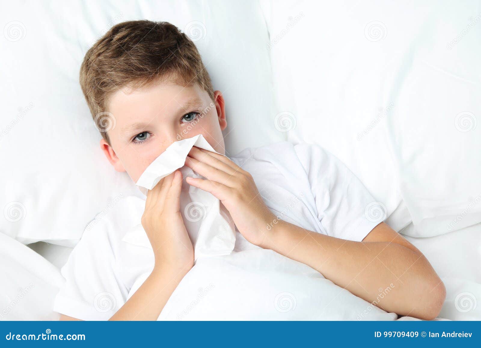 Sick boy stock image. Image of ailing, childhood, comfort - 99709409