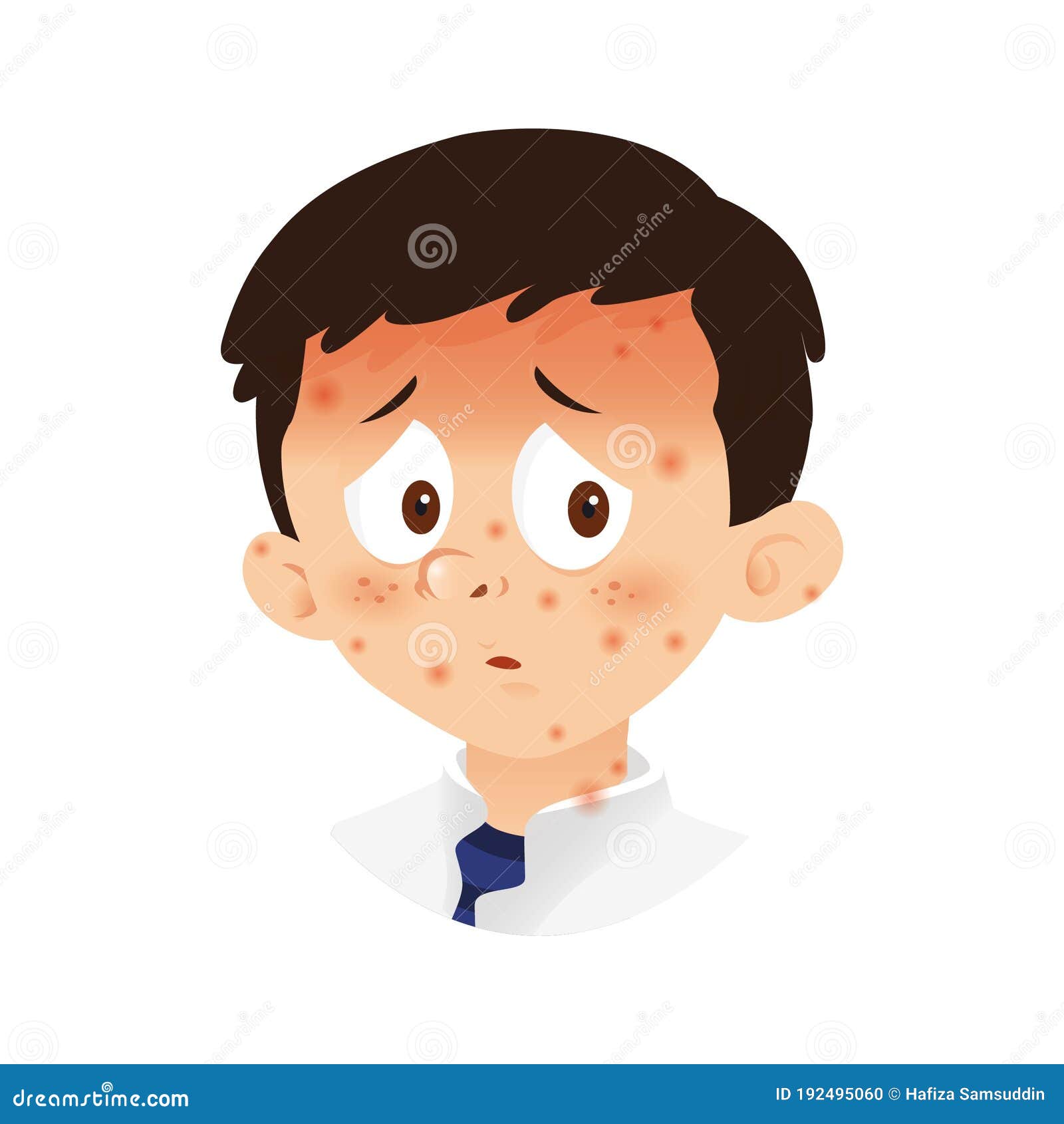Sick Boy. Vector Illustration Decorative Design Stock Vector ...