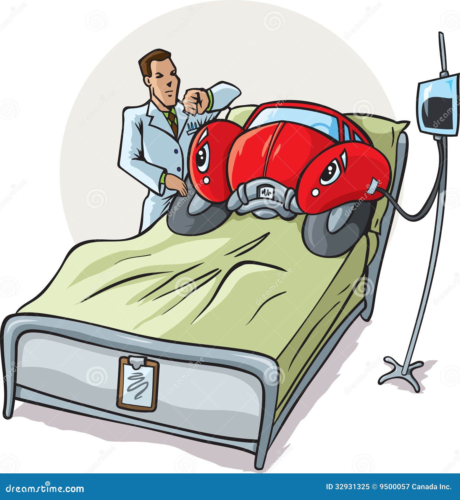 Sick Car stock vector. Illustration of automobile, automotive - 32931325