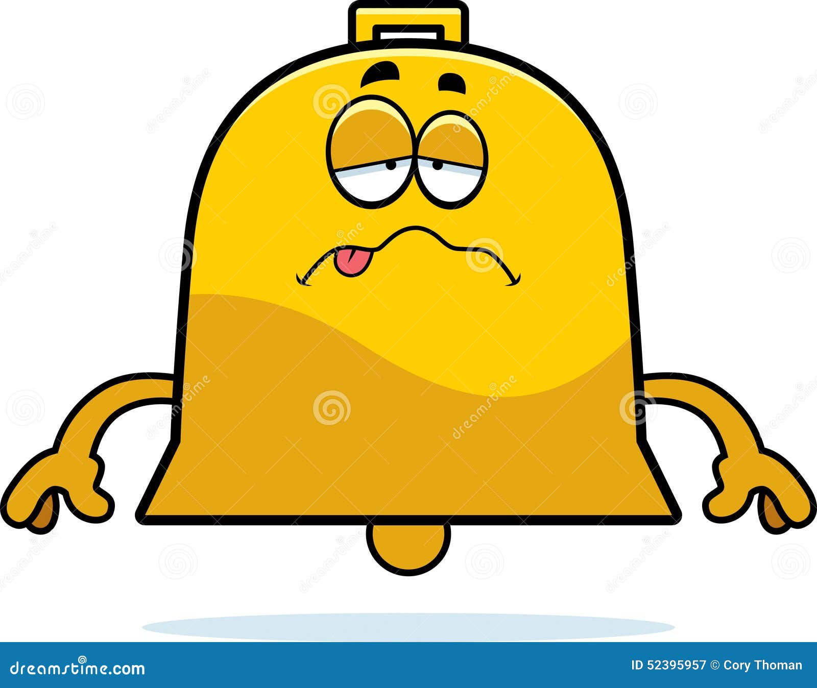 Sick Cartoon Bell stock vector. Illustration of clip - 52395957