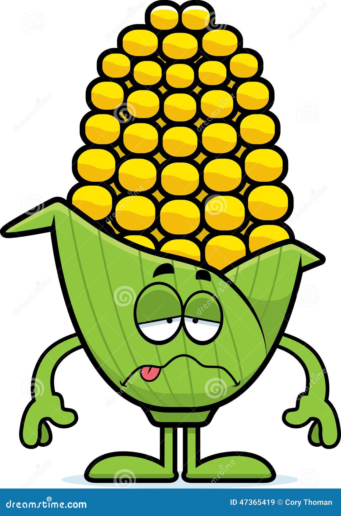 Sick Cartoon Corn stock vector. Illustration of clipart - 47365419