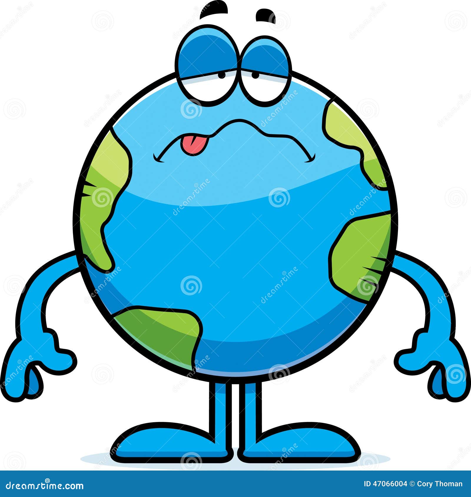 Sick Cartoon Earth stock vector. Illustration of graphic - 47066004