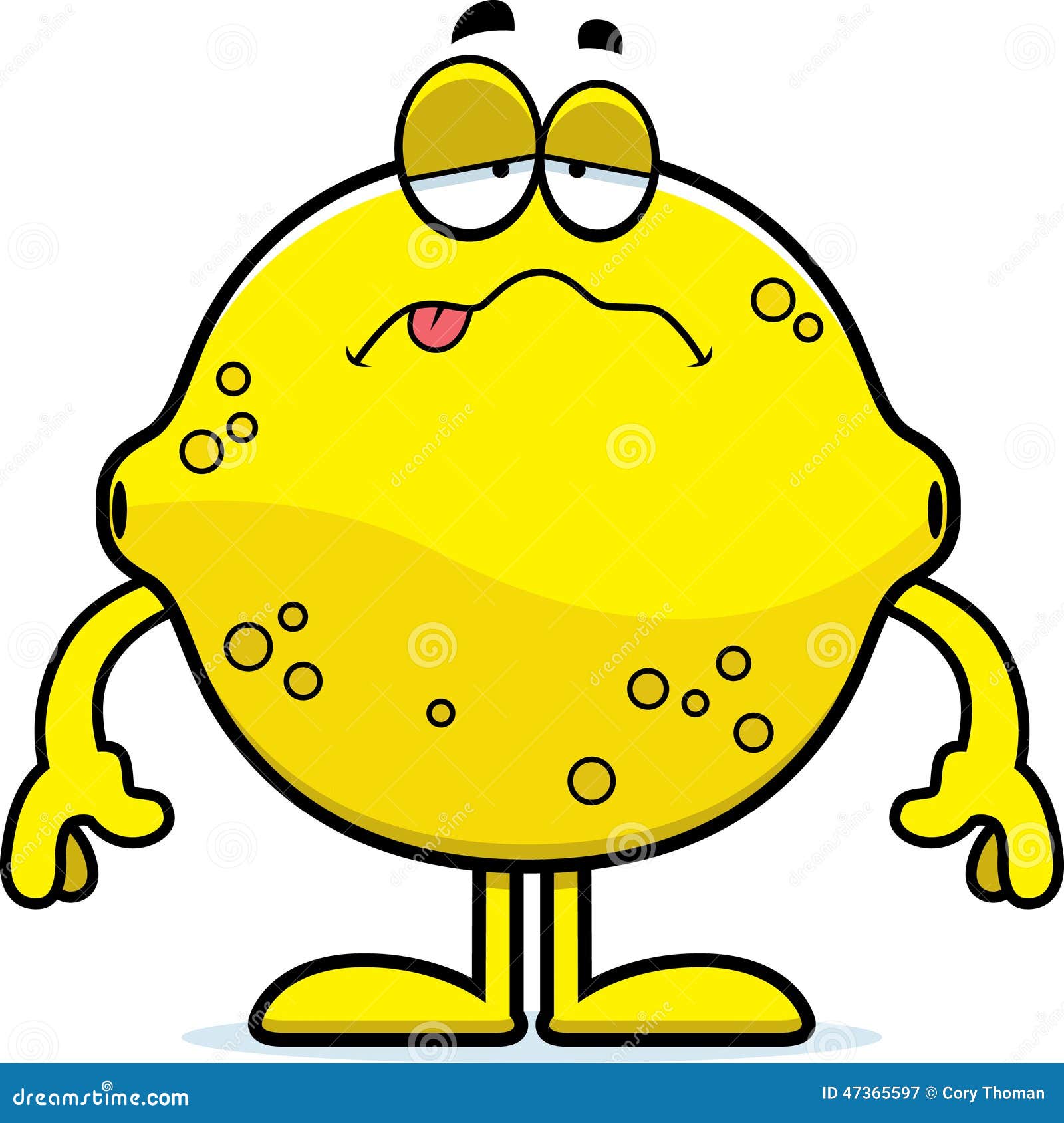 Sick Cartoon Lemon stock vector. Illustration of lemon - 47365597