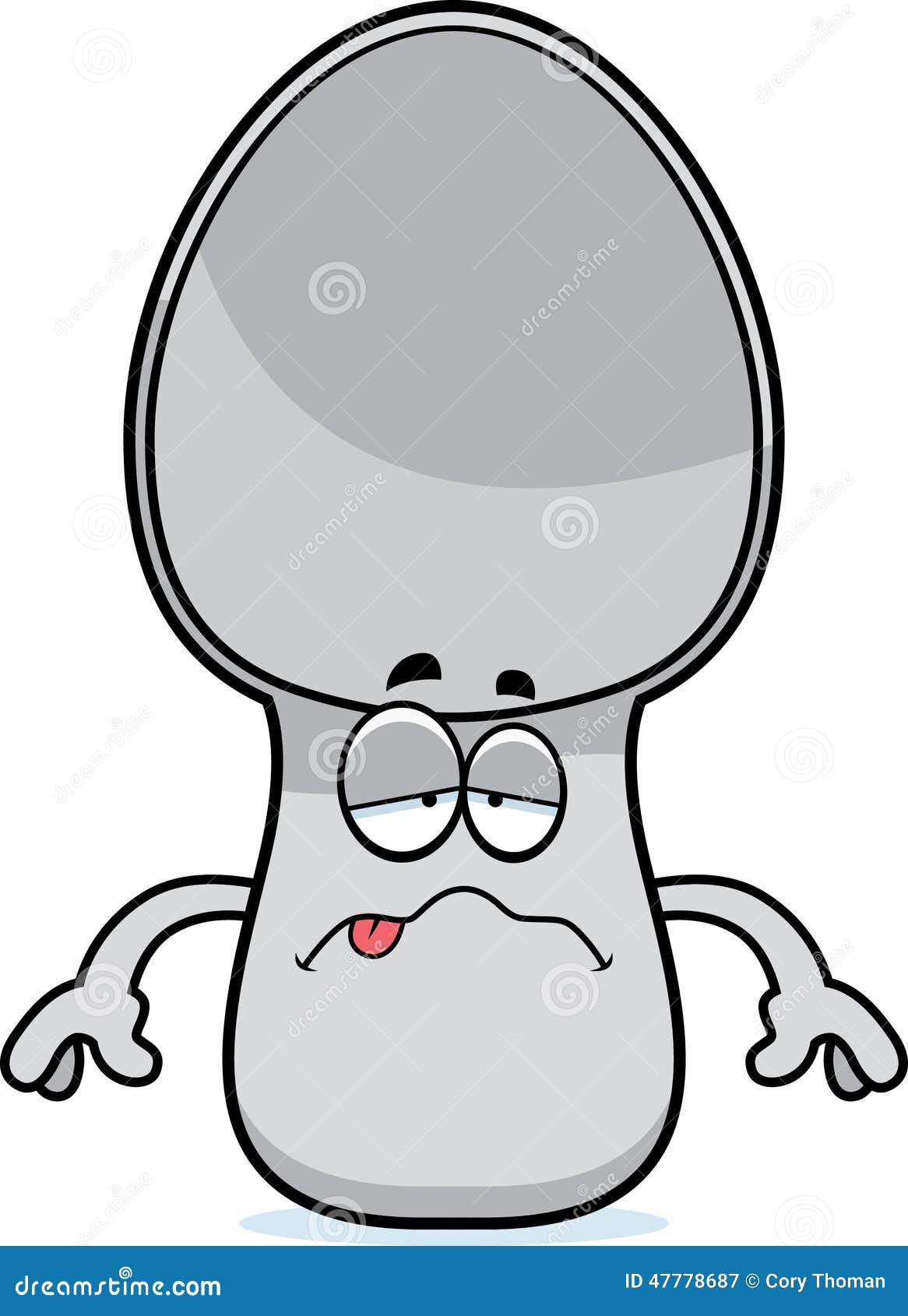 Sick Cartoon Spoon stock vector. Illustration of nauseous - 47778687