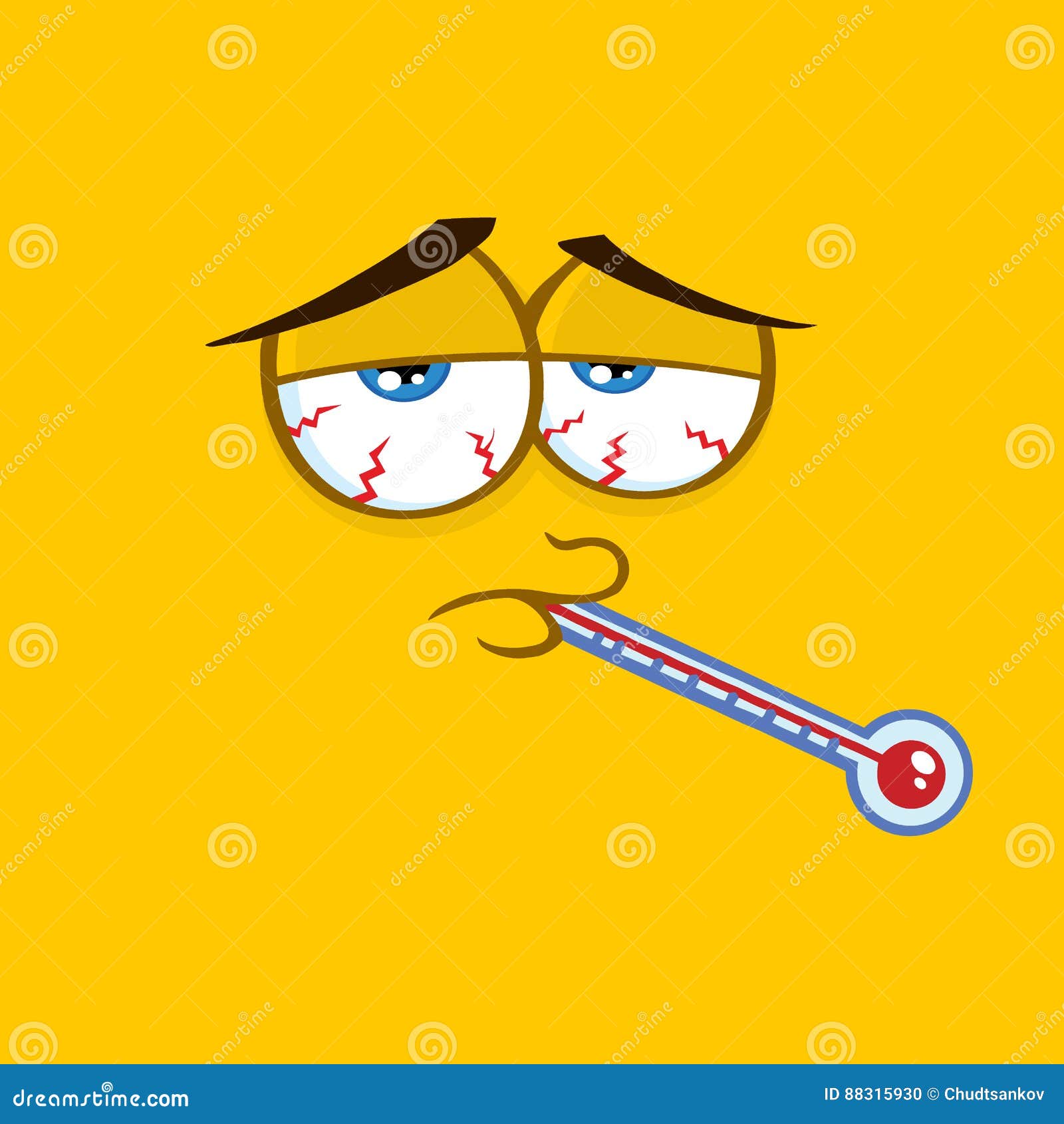 Sick Boy Cartoon Vector Illustration | CartoonDealer.com #29081156