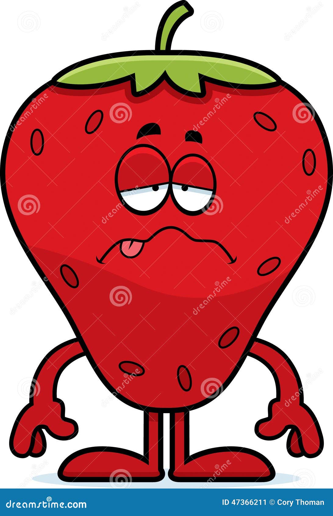 Sick Cartoon Strawberry stock vector. Illustration of fruit - 47366211