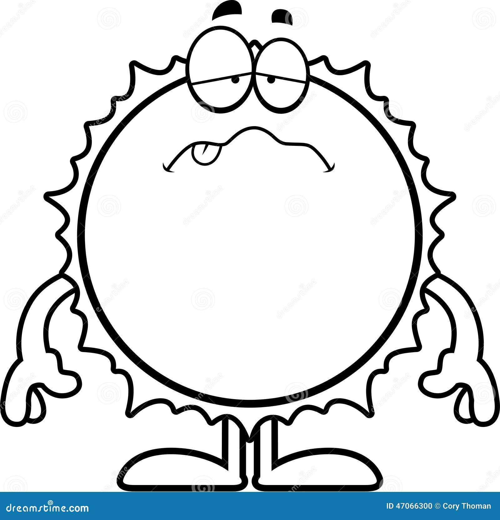 Sick Cartoon Sun stock vector. Illustration of nauseous - 47066300