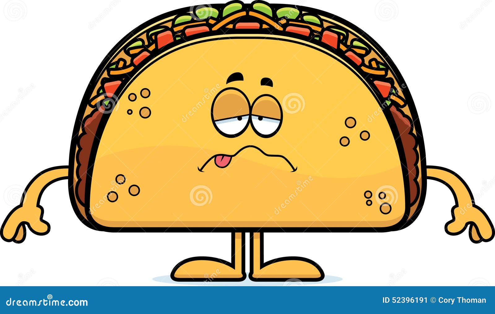 Sick Cartoon Taco stock vector. Illustration of unwell - 52396191