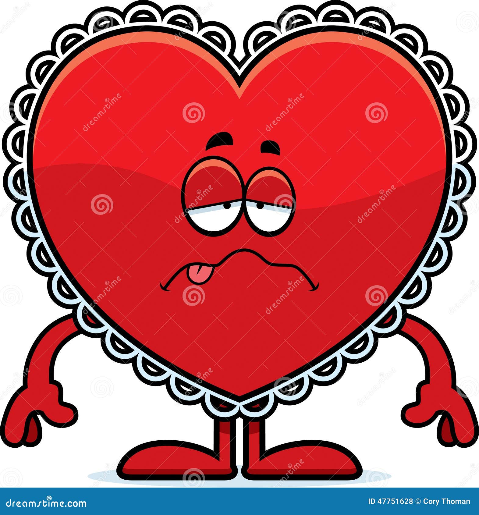 Sick Cartoon Valentine stock vector. Illustration of clipart - 47751628
