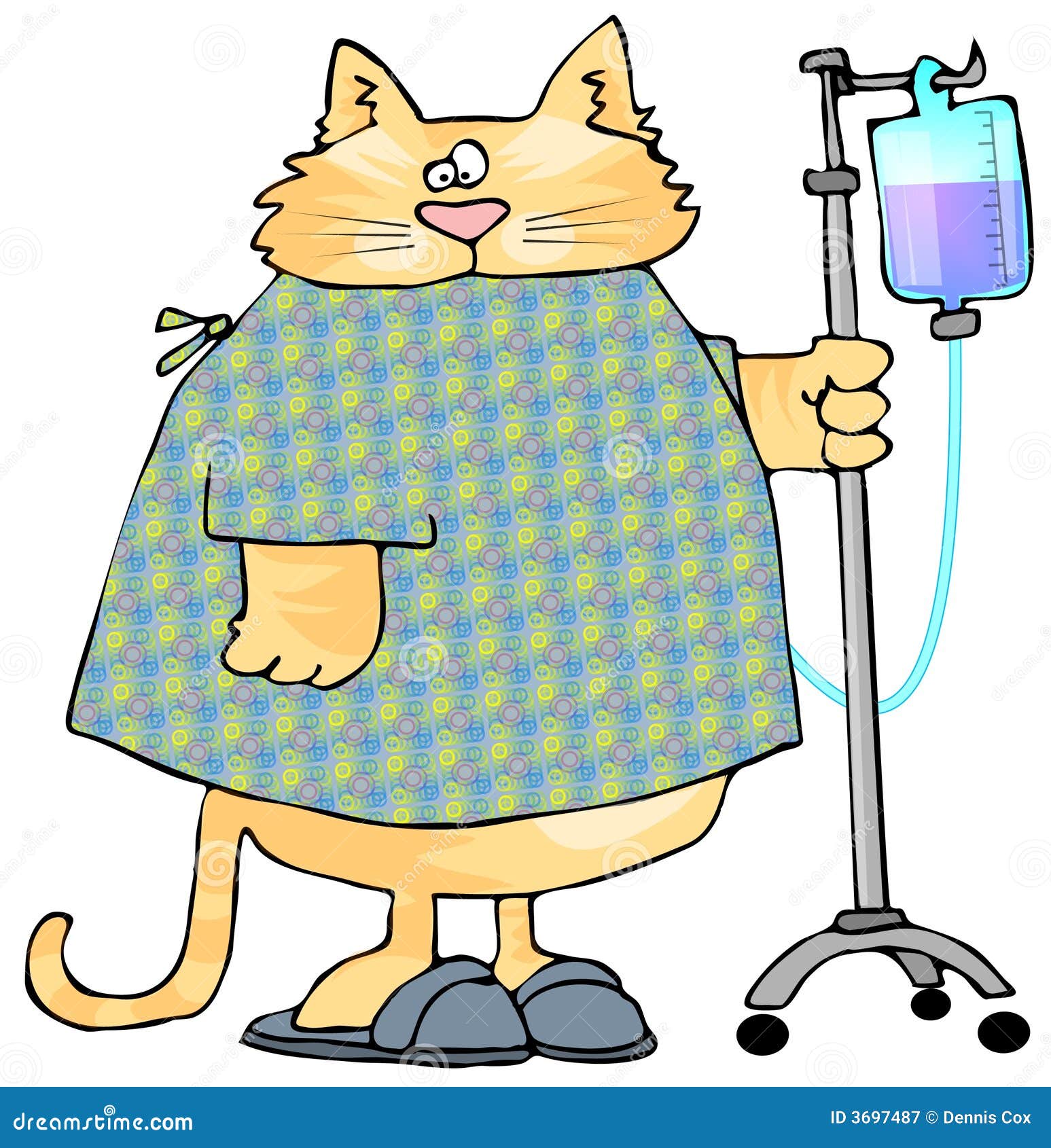 Sick Cat stock illustration. Illustration of feline, hospital - 3697487