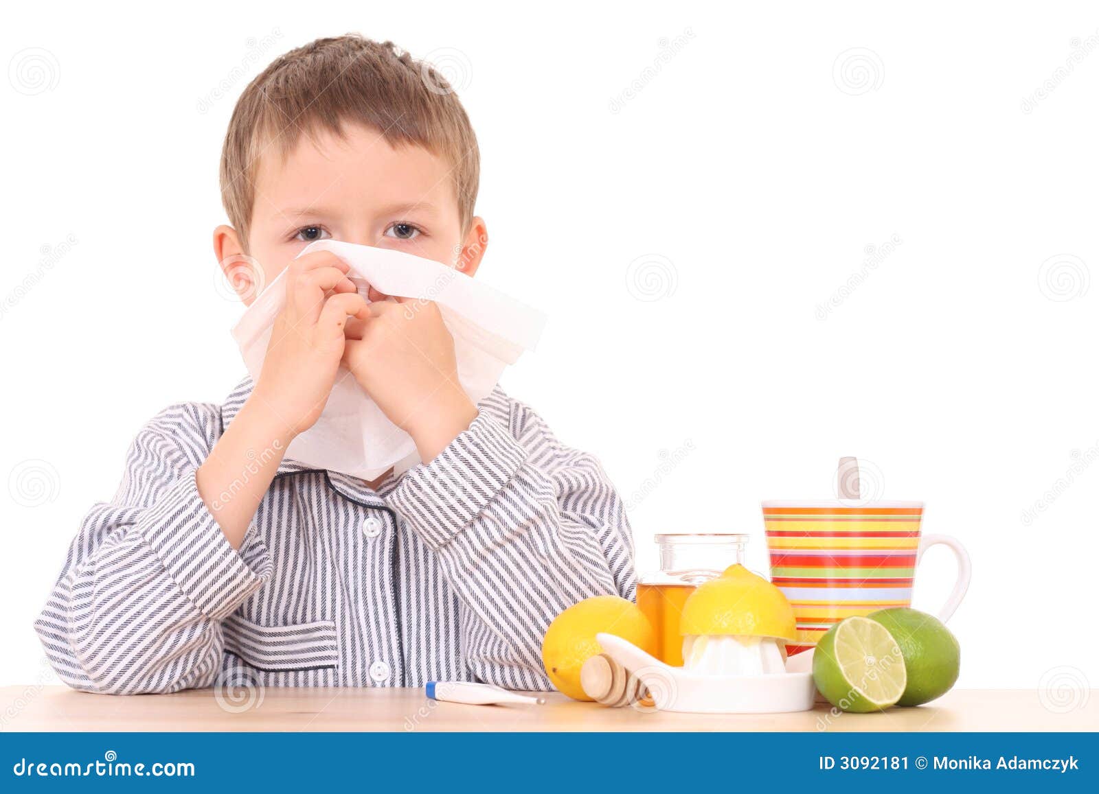 Sick child stock image. Image of winter, vitamins, child - 3092181