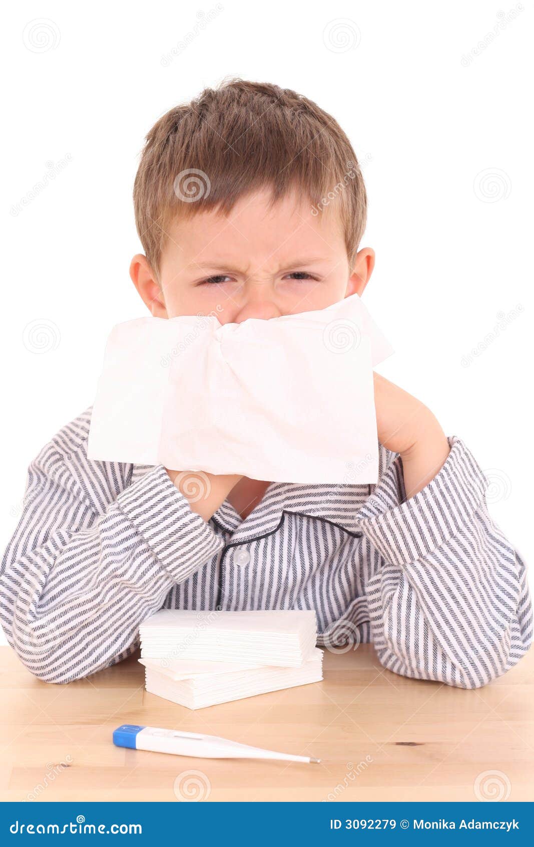 Sick child stock image. Image of sniffles, winter, influenza - 3092279