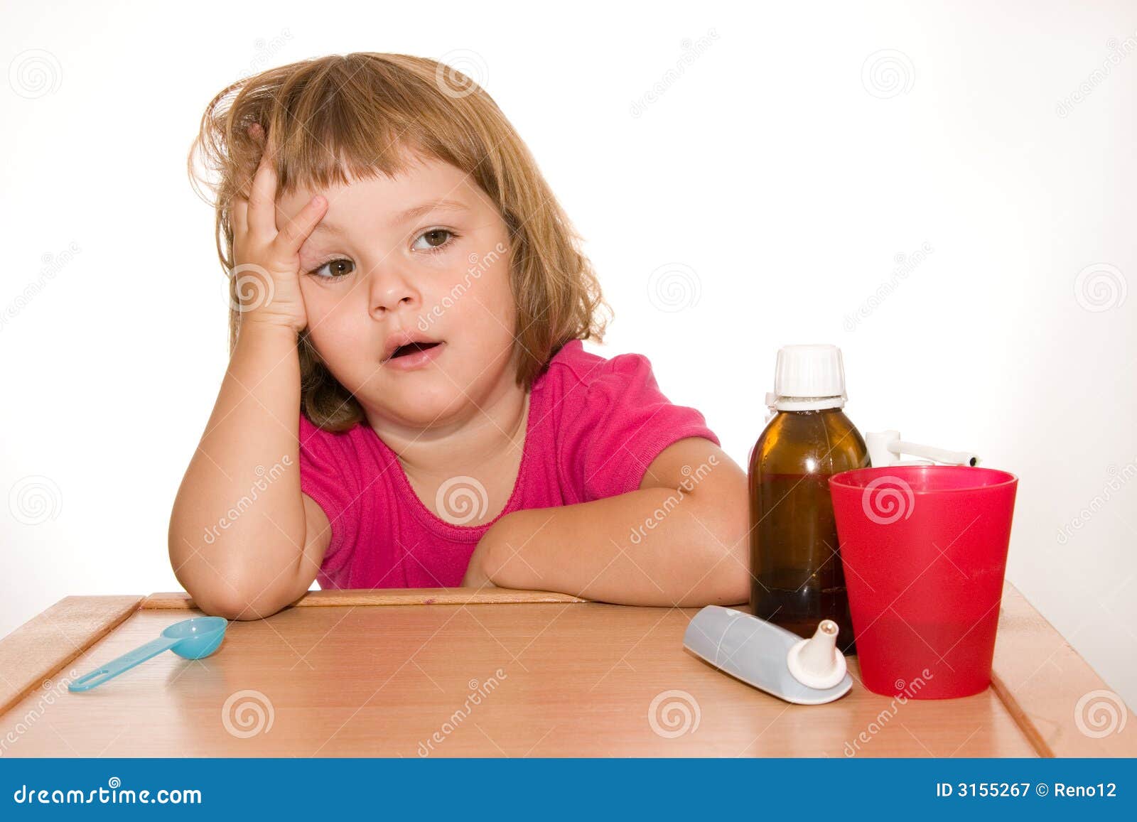 Sick child stock image. Image of cure, girl, cute, flue - 3155267