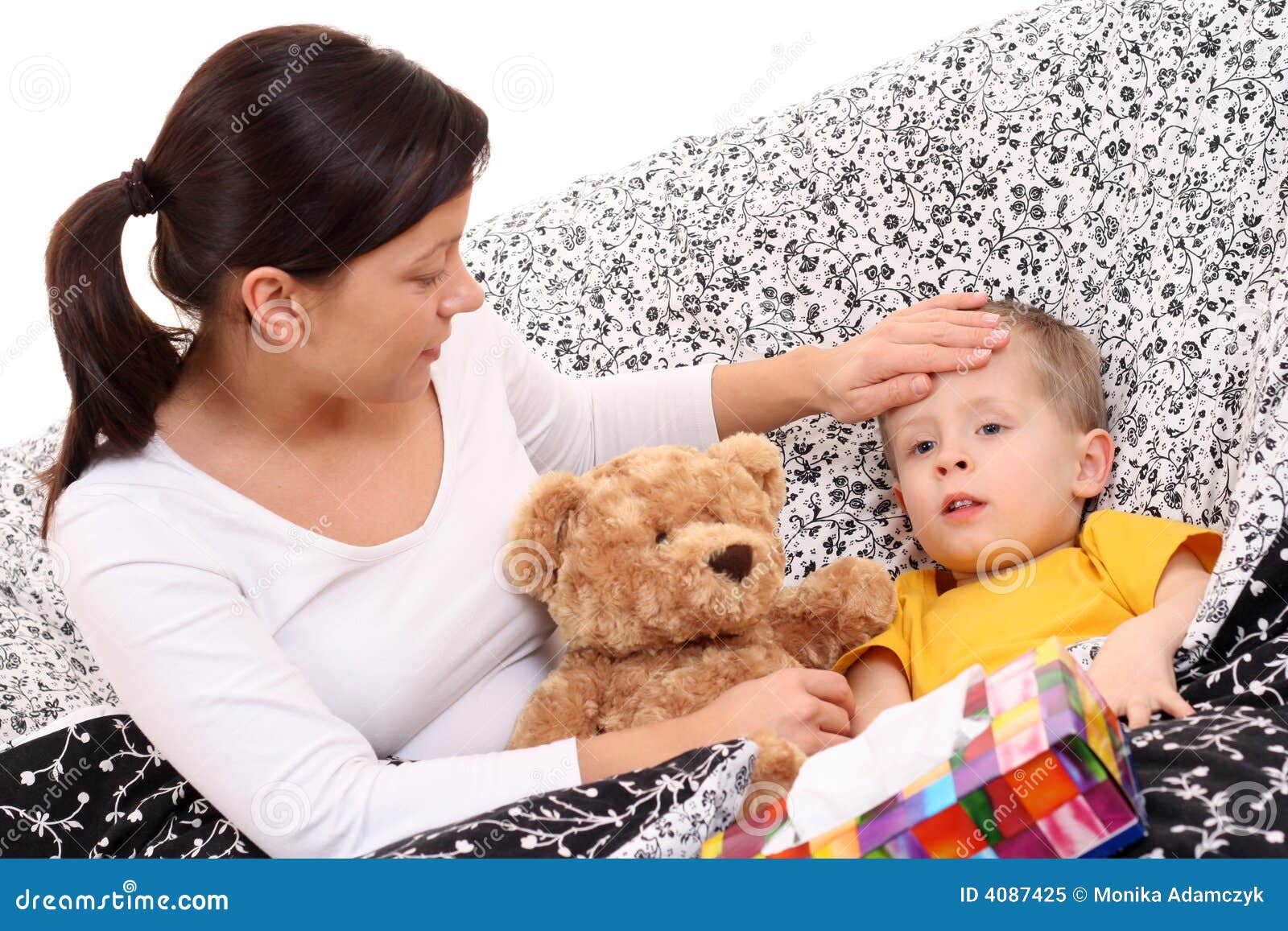 Sick child stock image. Image of medicine, flue, health - 4087425