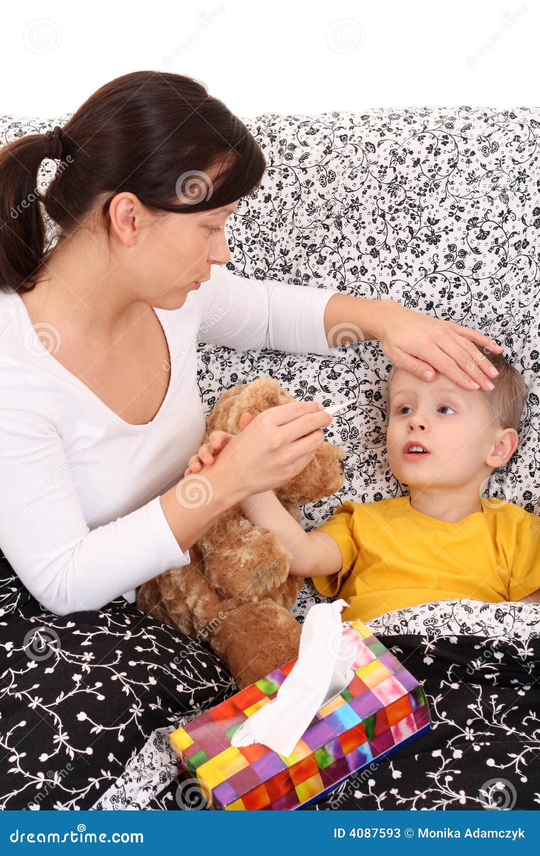 Sick child stock image. Image of season, preschooler, sick - 4087593