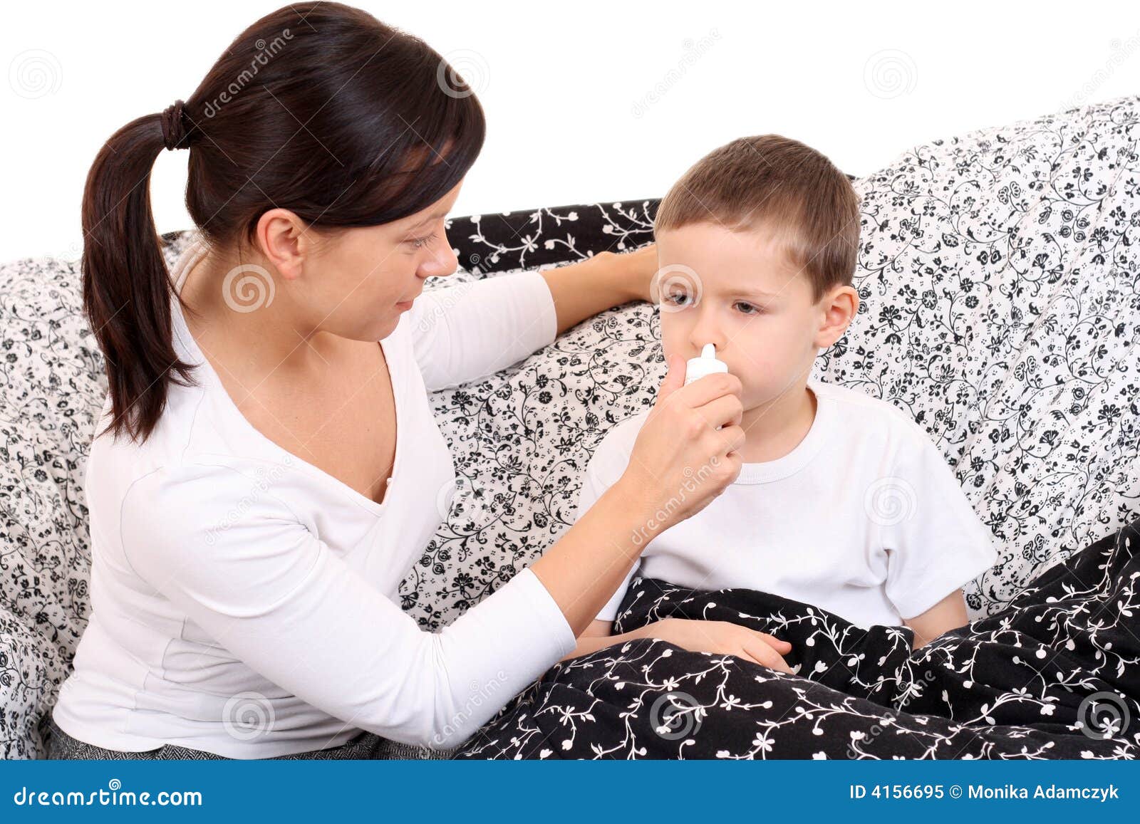 Sick child stock image. Image of sick, care, cold, woman - 4156695