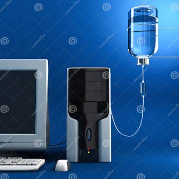 Sick Computer stock illustration. Illustration of keyboard - 473149