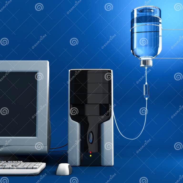 Sick Computer stock illustration. Illustration of keyboard - 473149