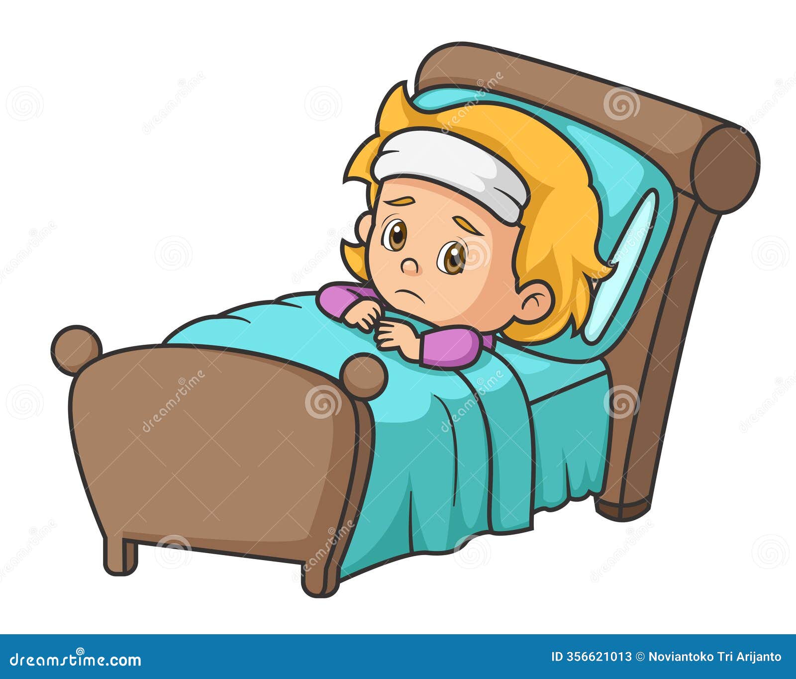 Sick Cute Cat Simple Vector Icon. Black And White Illustration Of ...