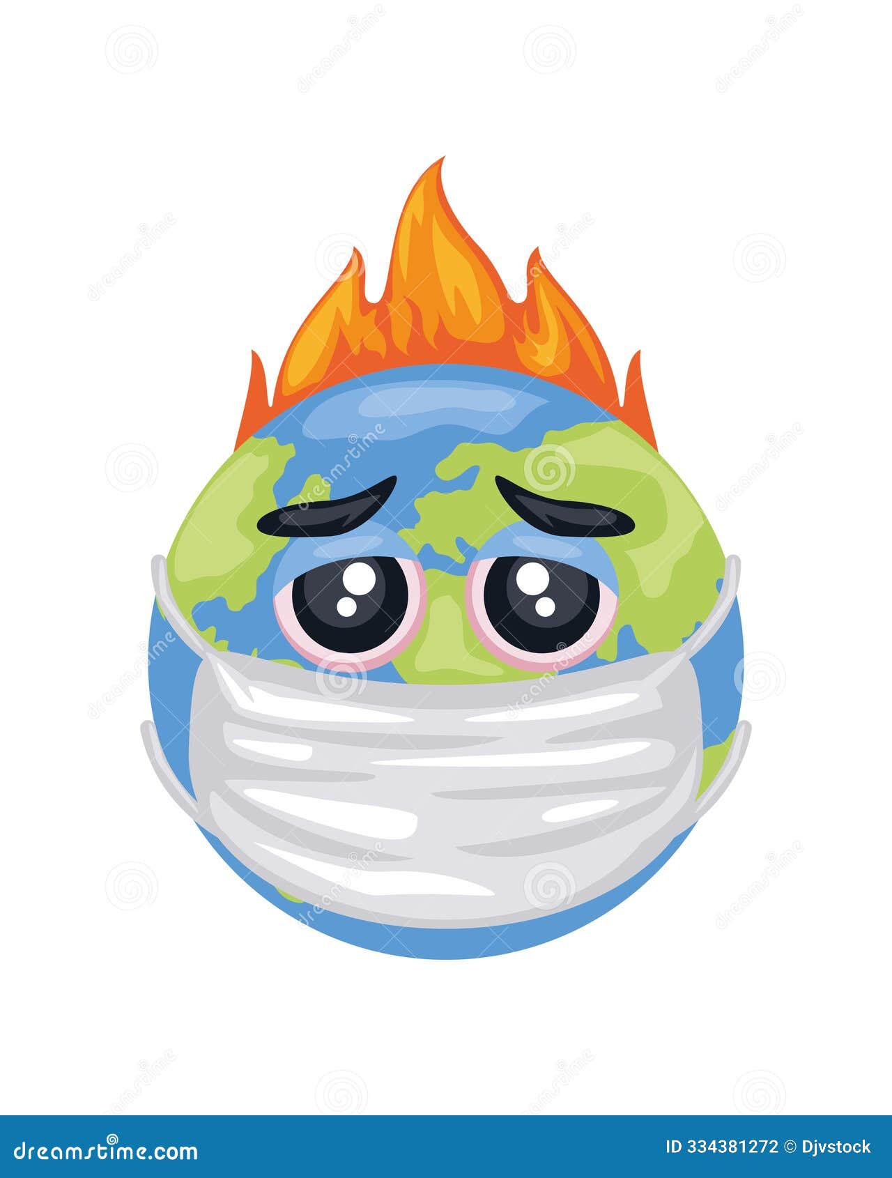 The Sick Boy With The Mask Is Wearing The Mummy Costume Vector ...