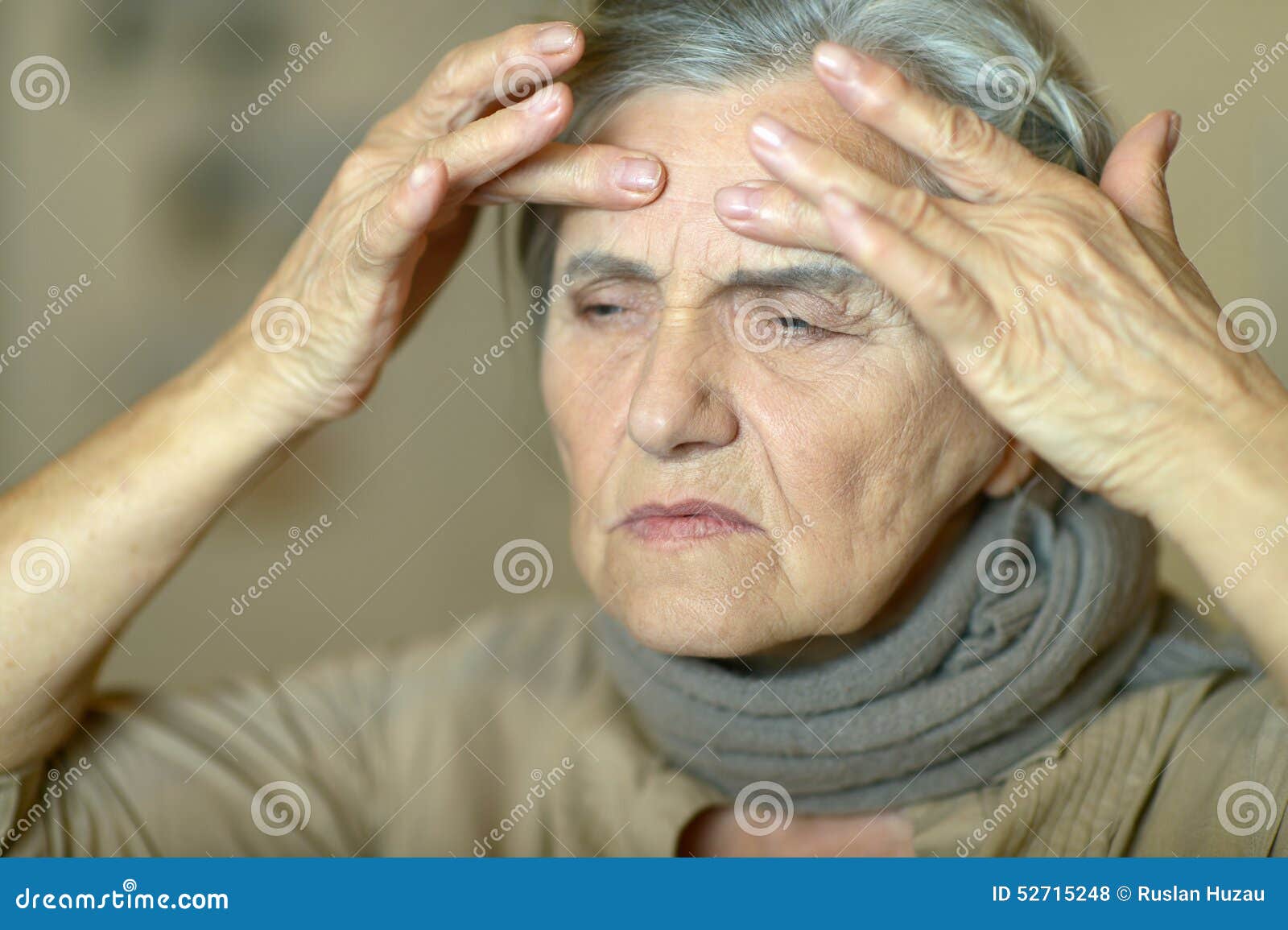 Sick elderly woman stock photo. Image of pain, blue, elder - 52715248