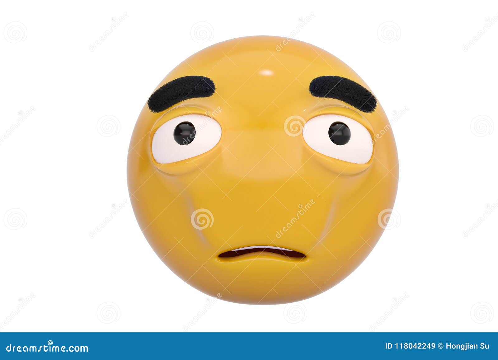 Sick Face Emoticon.3D Illustration. Stock Illustration - Illustration ...