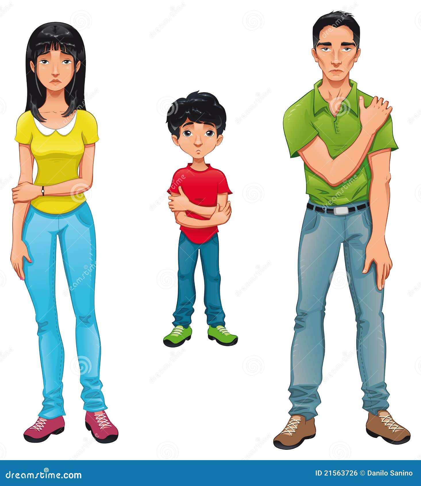 Sick family. stock vector. Illustration of headache, lady - 21563726