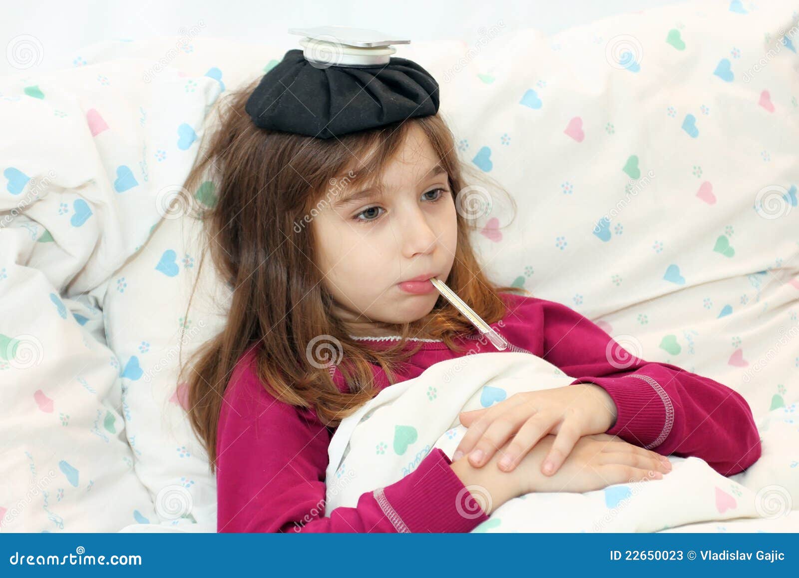 Sick girl stock image. Image of little, healthcare, love - 22650023