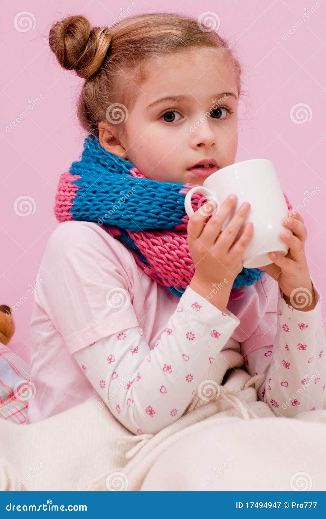 Sick Girl Lying On A Bed Royalty-Free Stock Photo | CartoonDealer.com ...